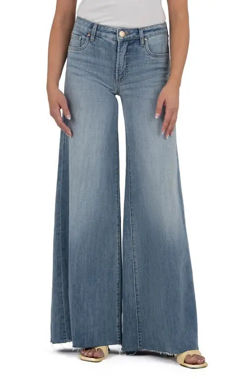 Kut From The Kloth Blake Raw Hem Super Flare Jeans