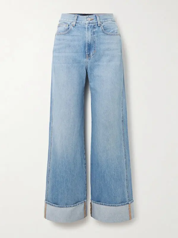 Veronica Beard Taylor High-rise Wide-leg Jeans - Blue