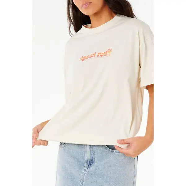 Rip Curl Neon Isles Heritage Graphic T-shirt - Bone