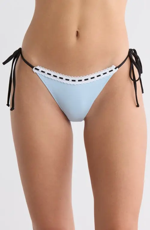 PACSUN Becka Side Tie Bikini Bottom - Celestial Blue