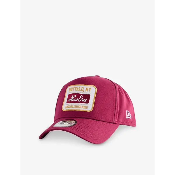 New Era 9forty E-frame Washed Cotton Baseball Cap - Dark Red