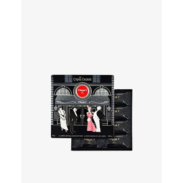 MAXIM'S Tin Of 16 Crispy Dark Chocolate Crepes 80g