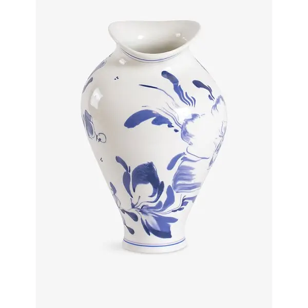 SELETTI Diesel Living With Classics On Acid Floral Delft Porcelain Vase - One-color