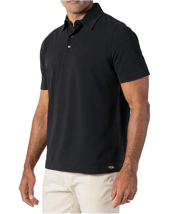 Robert Talbott Walker Short Sleeve Polo Shirt - Black