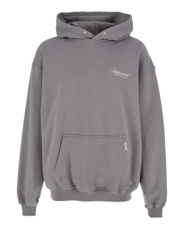 REPRESENT Patron Of The Club Print Hoodie - Slate