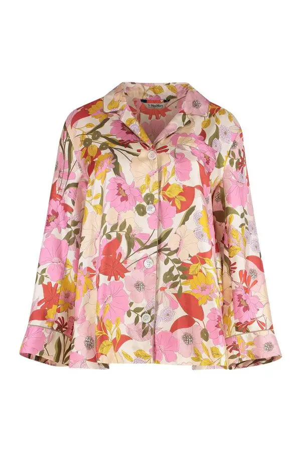 Max Mara Alan Printed Silk Shirt - Multicolor