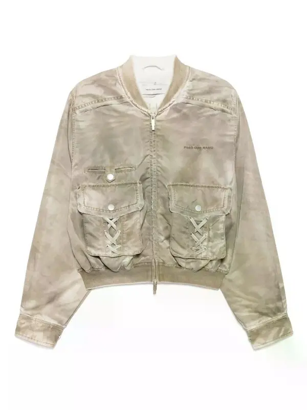 FENG CHEN WANG Logo-embroidered Bomber Jacket