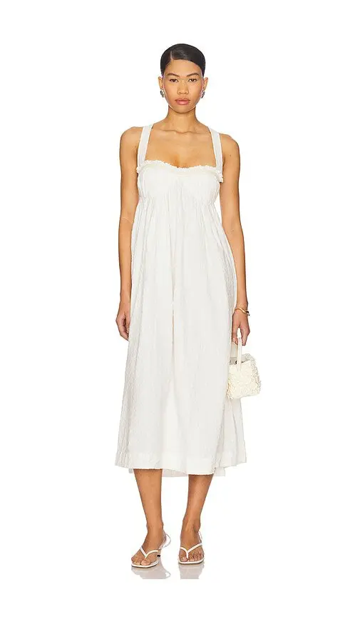 Free People X Poppy Midi Dress - Coconut Milk