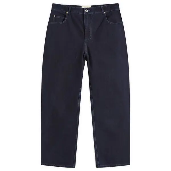 Folk Barrel Leg Jean - Deep Inidgo Slub