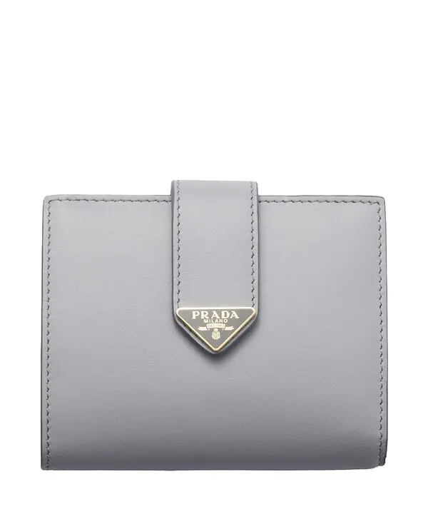 Prada Small Leather Wallet - Grey