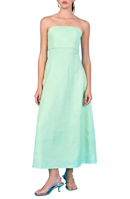 Endless Rose Strapless Linen Maxi Dress