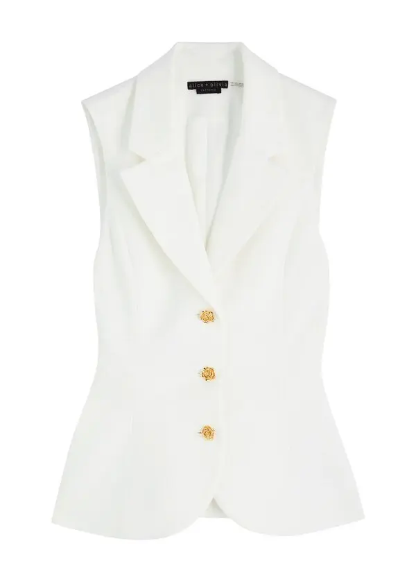 Alice + Olivia Sammie Stretch-woven Blazer Top