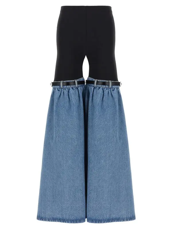 Coperni Hybrid Denim Flare Pants - Multicolor