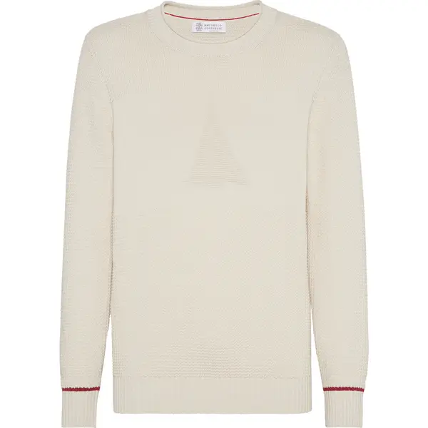 Brunello Cucinelli Waffle Stitch Crewneck Sweater
