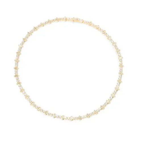 NICKHO REY Mila Crystal Necklace - White/gold
