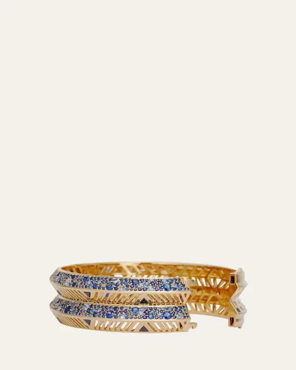 JV INSARDI Double Knife Edge Bangle Bracelet