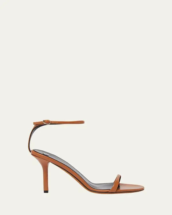 Proenza Schouler Slash Goatskin Ankle-strap Sandals - Camel