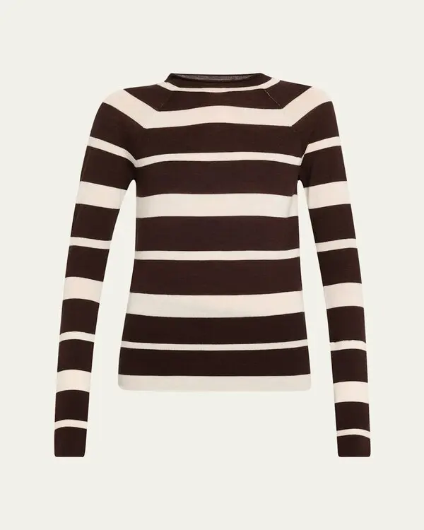 Proenza Schouler Gia Stripe Superfine Merino Wool Top