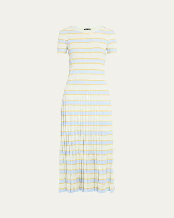 Rag & Bone Eloise Stripe Ribbed Maxi Dress