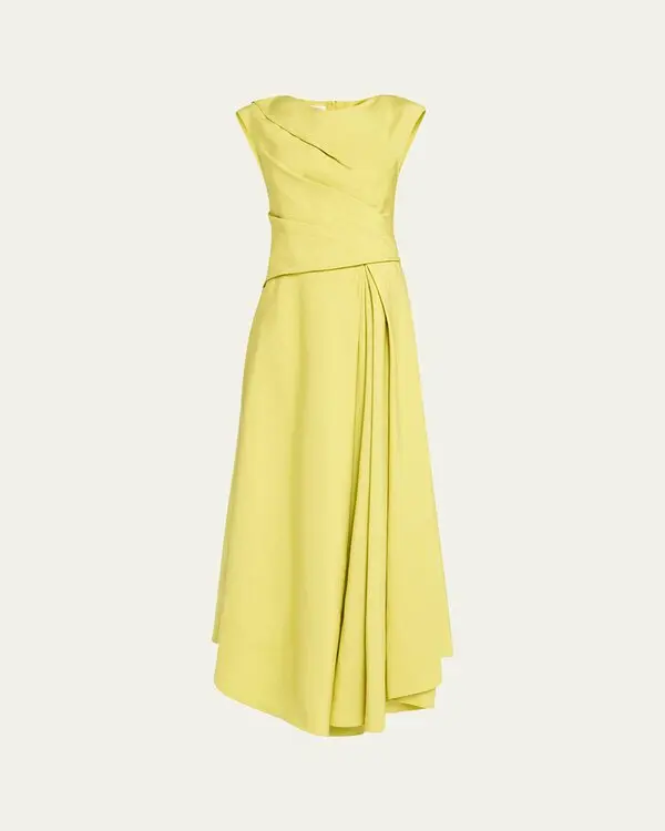 Lafayette 148 New York Drape-front Asymmetric Dress