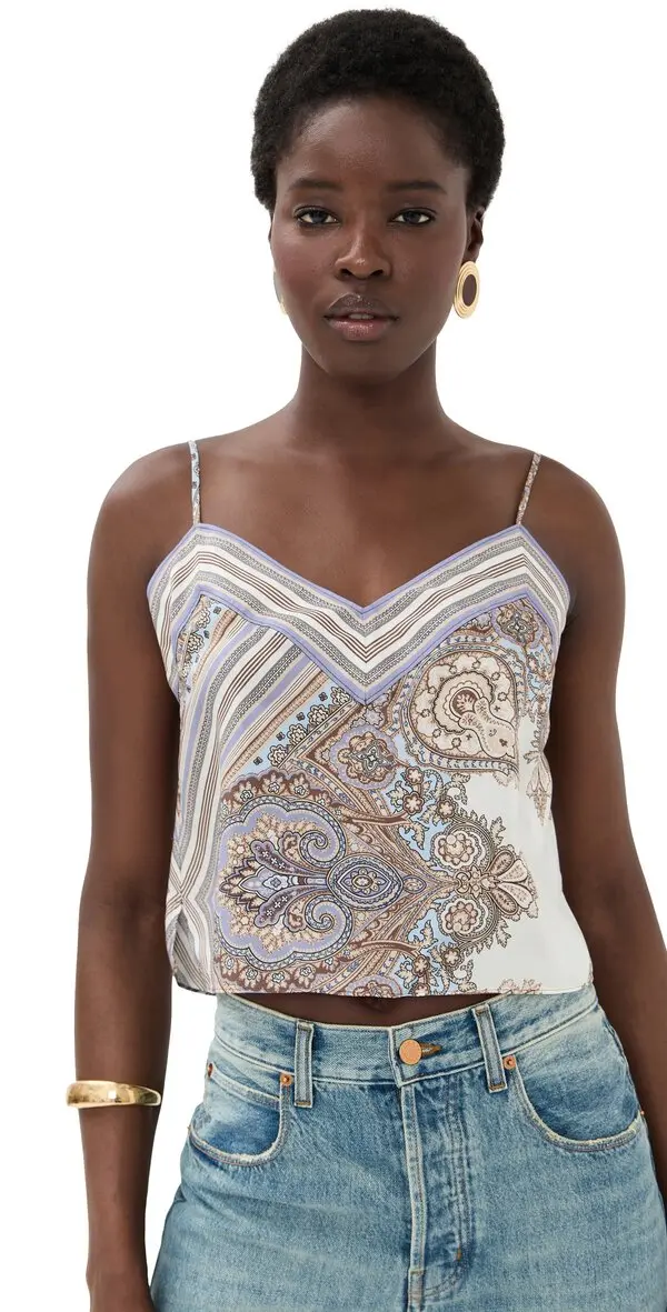 Veronica Beard Millon Paisley Print Top