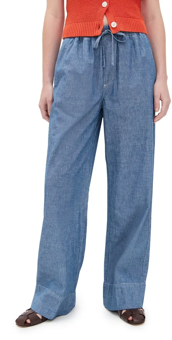 ALEX MILL Riley Chambray Pants - Chambray Rinse Wash
