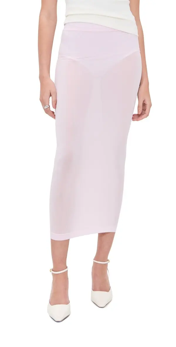 Wardrobe.NYC Sheer Tube Skirt - Blush