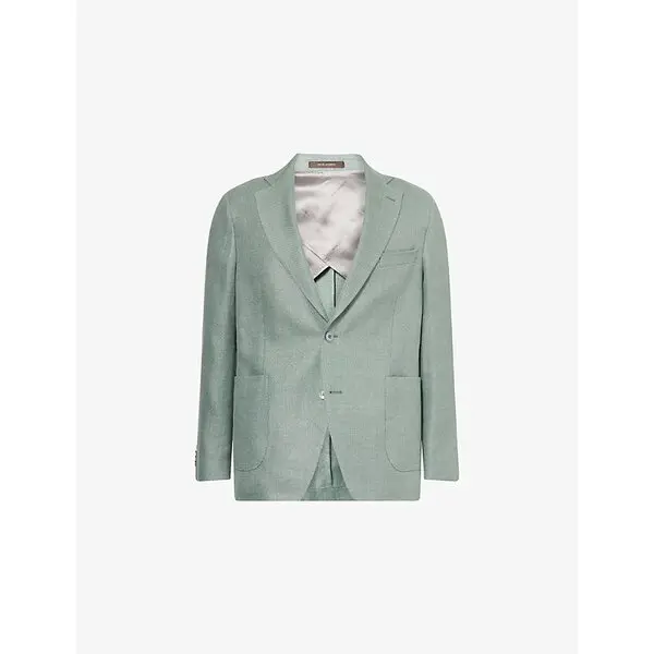 OSCAR JACOBSON Ferry Patch-pocket Soft Woven Blazer