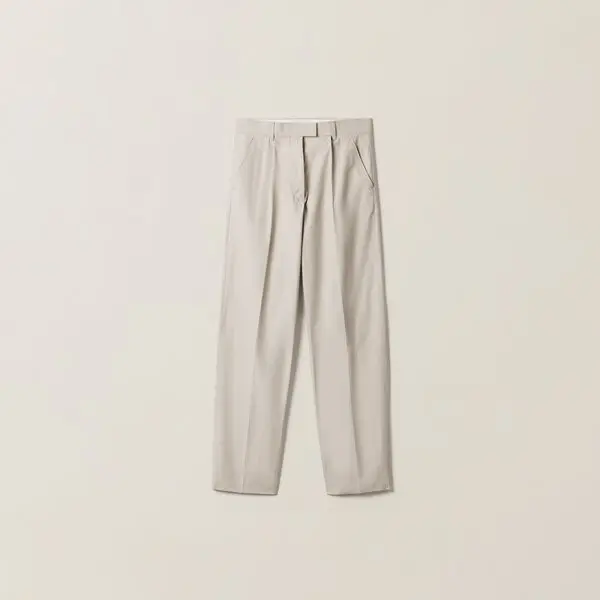 Miu Miu Panama Cotton Straight Leg Trousers