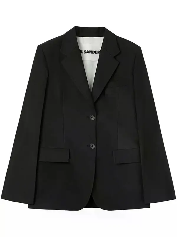 JIL SANDER Single-breasted Crepe Blazer