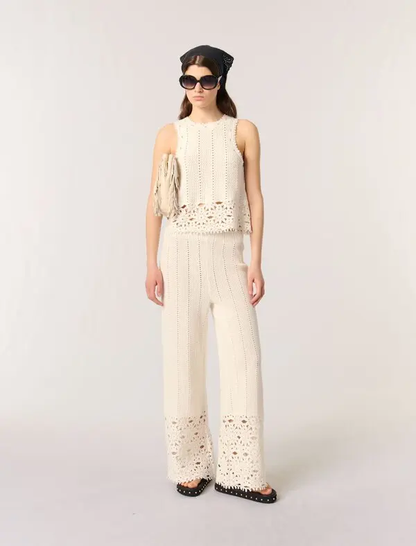 Maje Crochet Vest Top