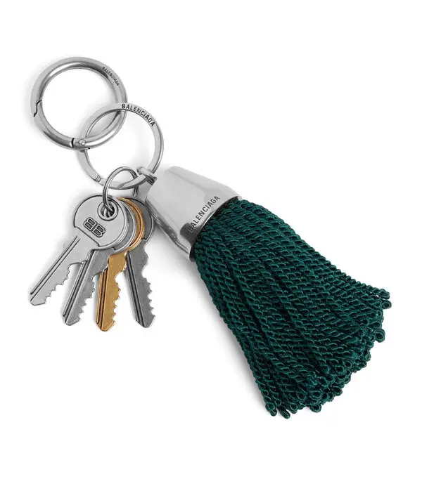 Balenciaga Pom-pom Keyring - Green