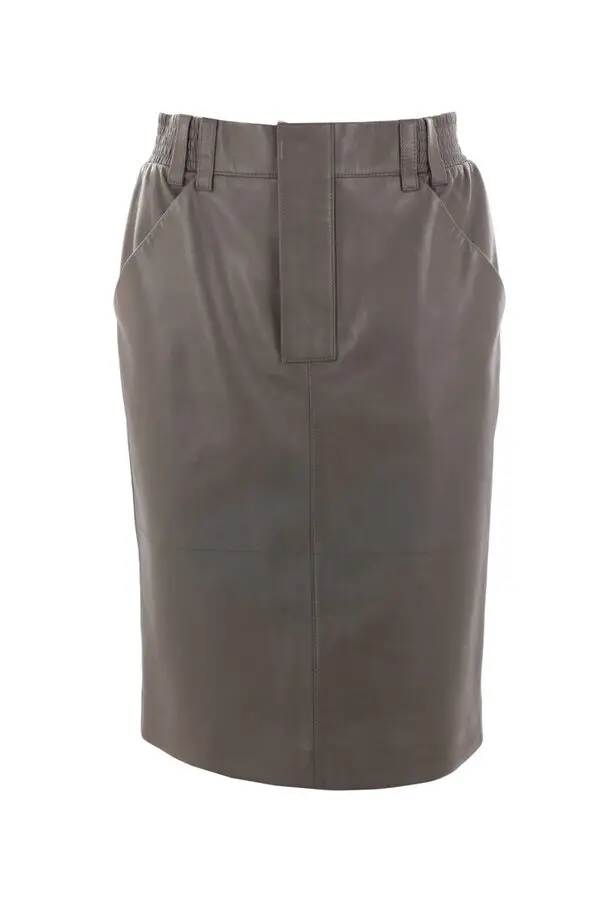 Saint Laurent Pencil Leather Skirt