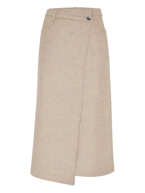 Brunello Cucinelli Midi Skirt - Multicolor