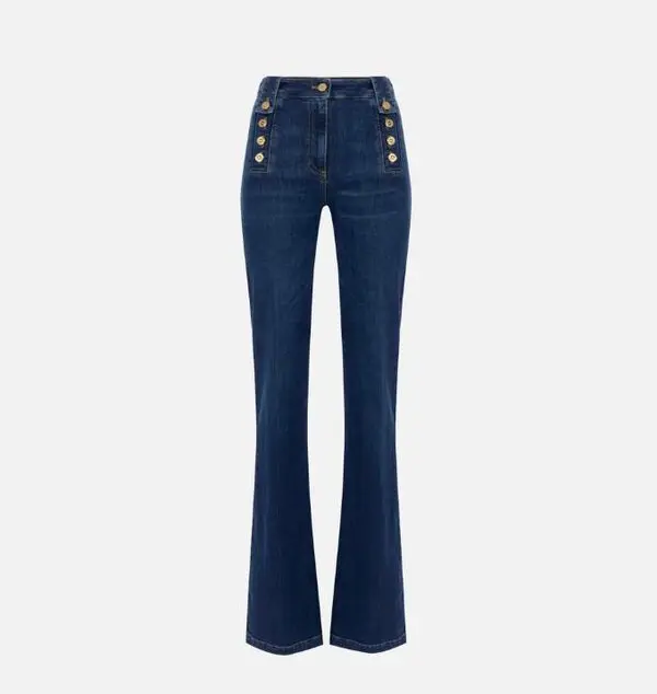 Elisabetta Franchi Palazzo Jeans - Navy