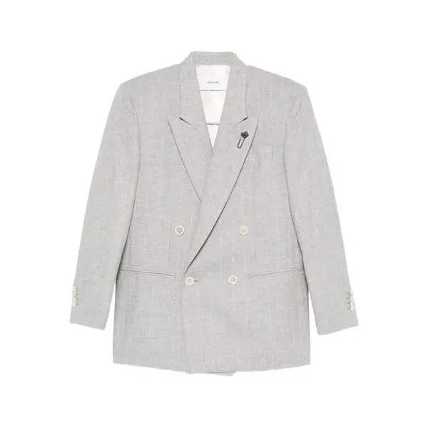 LARDINI Double-breasted Jacket - Grey