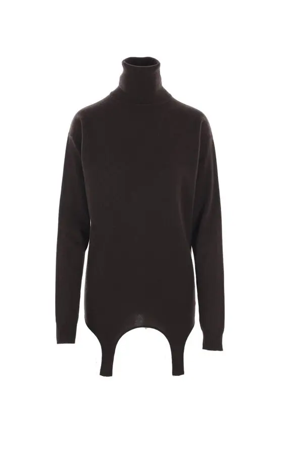 Saint Laurent Turtleneck In Cashmere Knit - Ebene