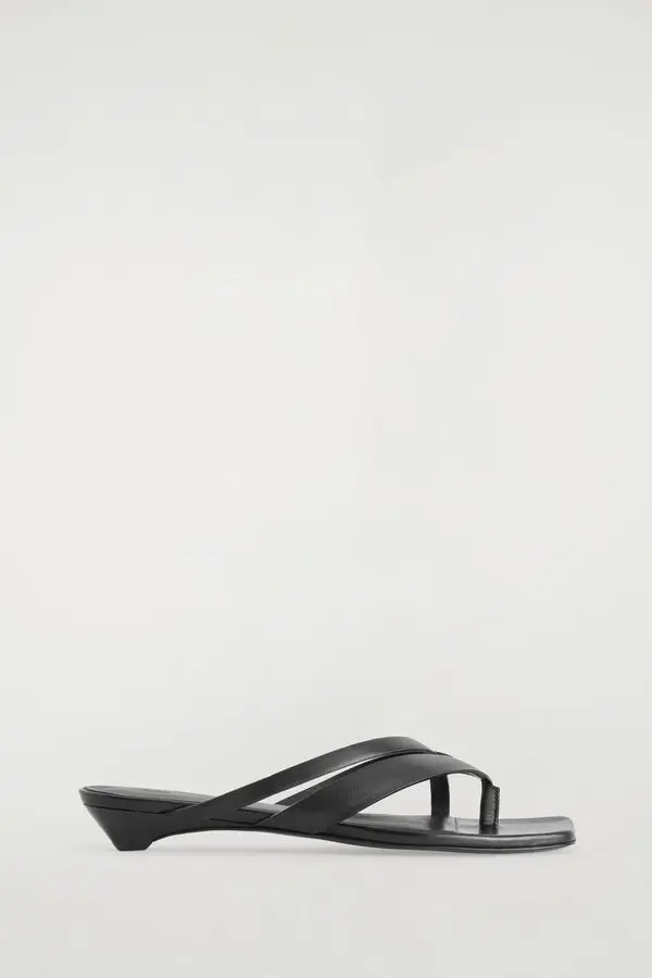 Cos Crossover-strap Kitten-heel Sandals