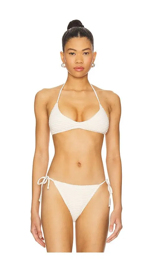 WeWoreWhat V-neck Tie Top