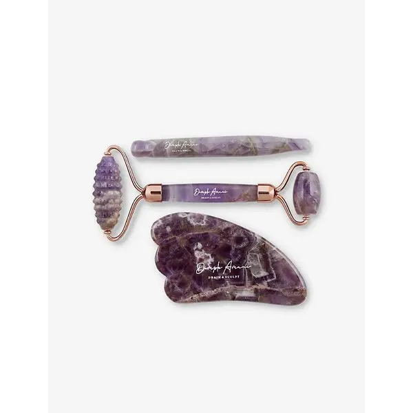 DIMPLE AMANI Amthyst Gua Sha And Roller Pen Set
