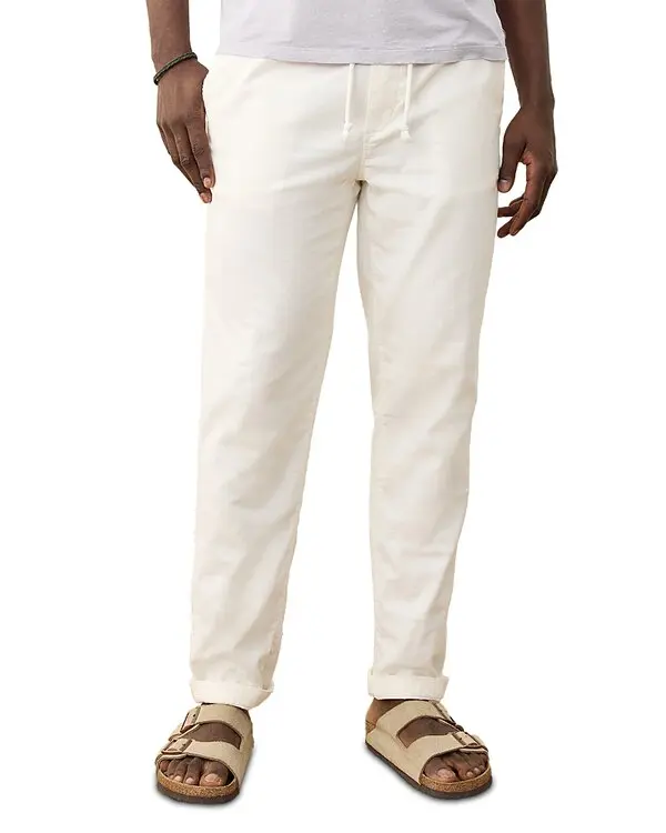 Marine Layer Regular Fit Saturday Stretch Beach Pants - White