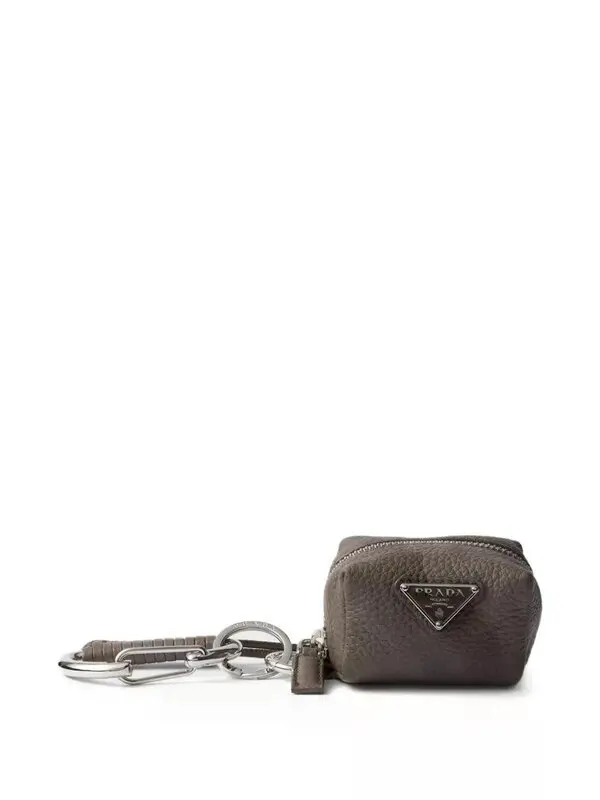 Prada Leather Bag Charm - Grey