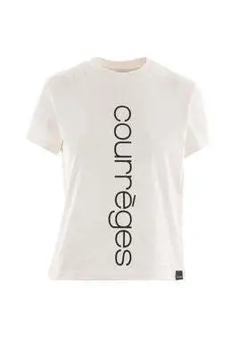 COURREGES Embroidered Logo T-shirt - White
