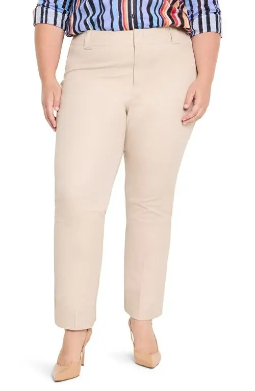 NIC+ZOE Plaza Ankle Demi Bootcut Pants - Chamois