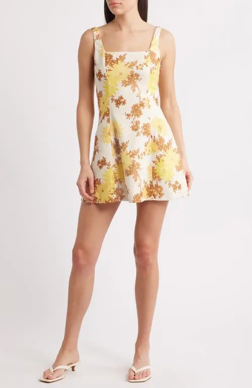 Faithfull The Brand Felice Floral Linen Minidress - Midsummer Floral