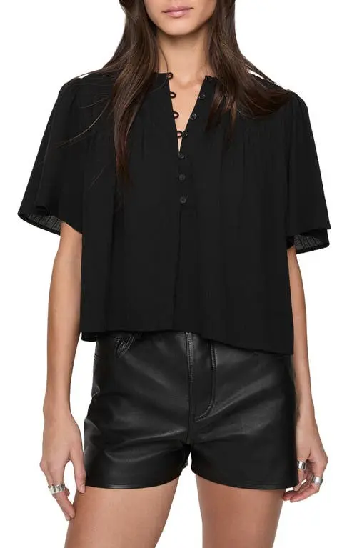 Rebecca Minkoff Pintuck Top - True Black