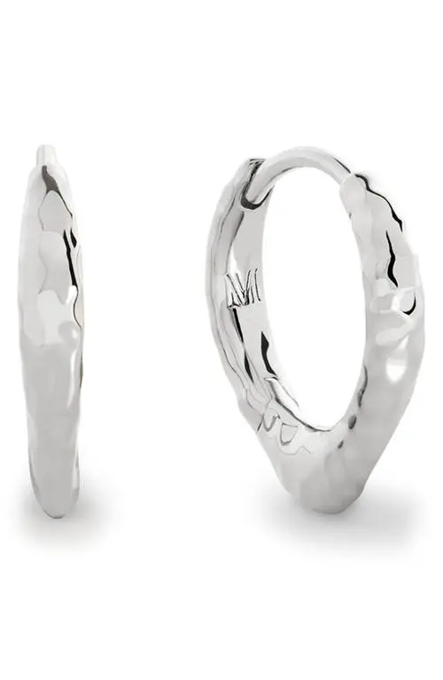 Monica Vinader Siren Tapered Huggie Earrings - Sterling Silver