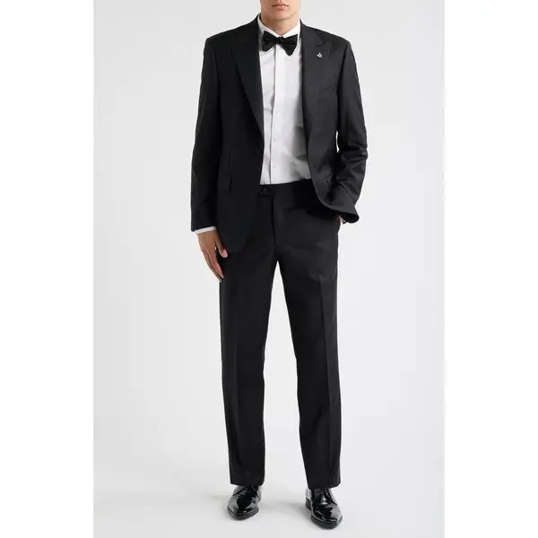 HERITAGE GOLD Peaked Lapel Wool Tuxedo