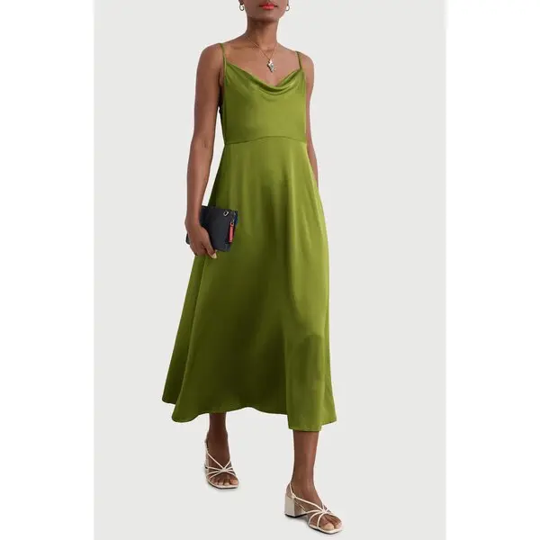 SEASALT CORNWALL Housel Bay Satin Midi Slipdress