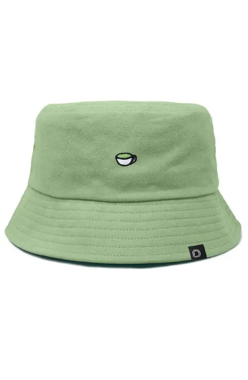 DALIX Lil Matcha Cotton Bucket Hat - Turf Green